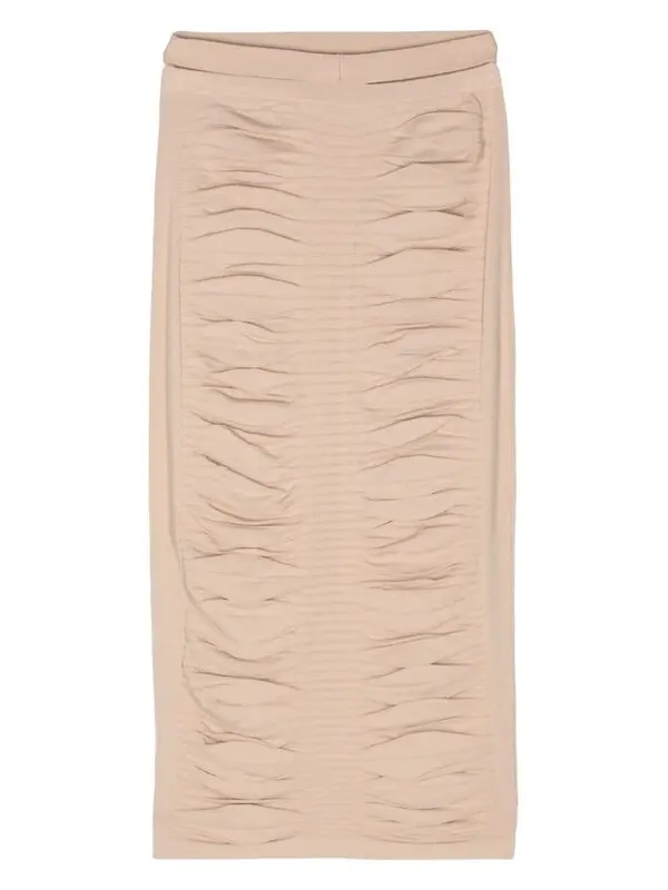 ANDREĀDAMO Xray Knit Midi Skirt