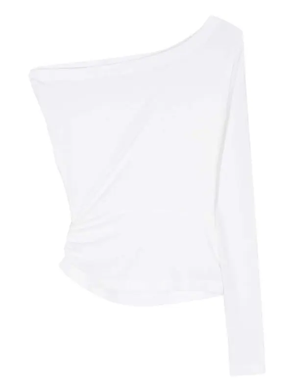 Norma Kamali Ruched One-sleeve Top
