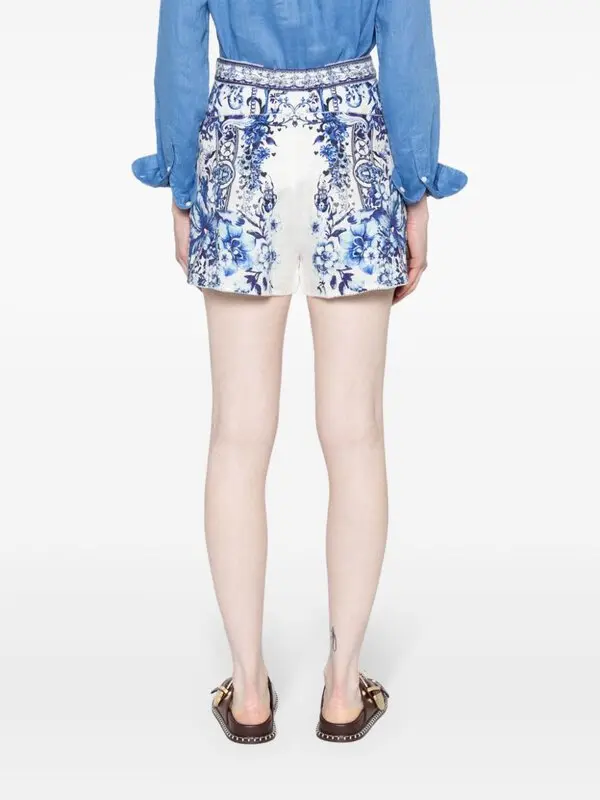 Camilla Glaze And Graze Linen Shorts - White