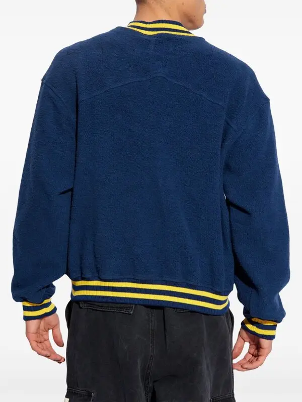 Rhude Logo-appliqué Terry Varsity Jacket