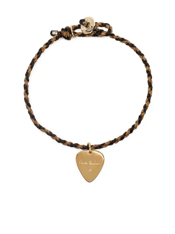 Paul Smith Plectrum Braided Bracelet - Brown