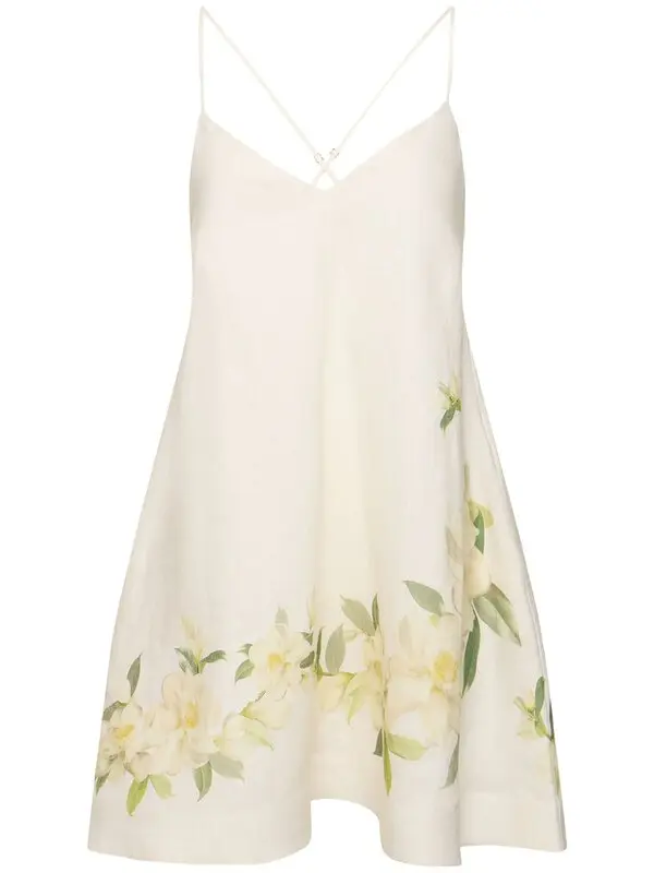 Zimmermann Harmony Swing Linen Mini Dress