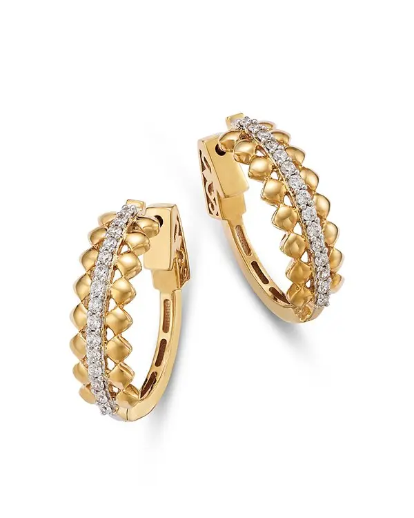 Bloomingdale'S Diamond Hoop Earrings, 0.50 Tcw - White/gold