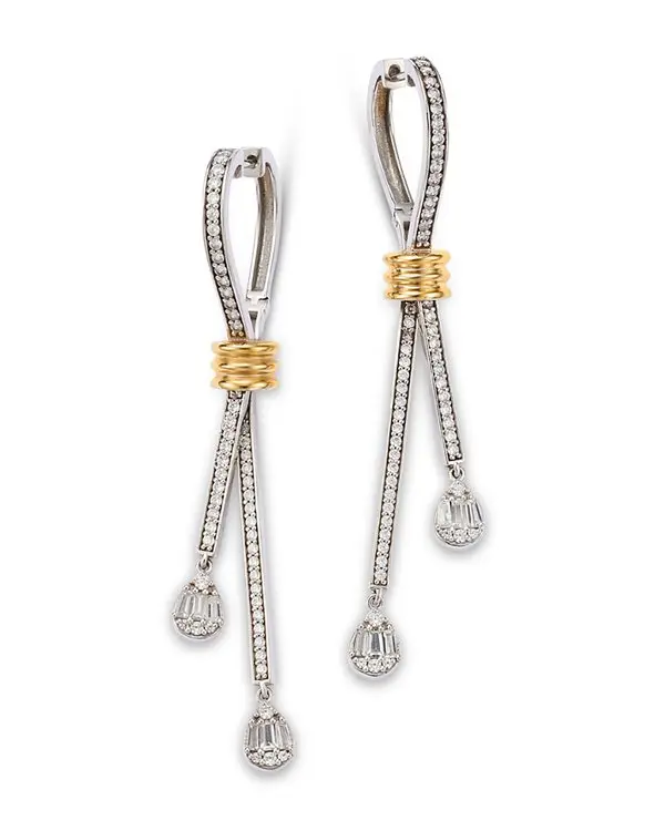 Bloomingdale'S Diamond Drop Earrings, 1.0 Tcw - White/yellow