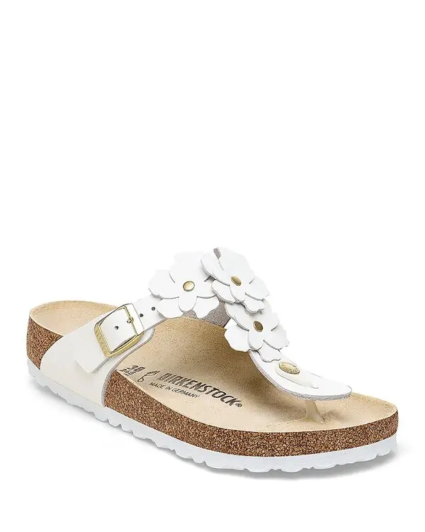 BIRKENSTOCK Gizeh Flowers Thong Sandals - White
