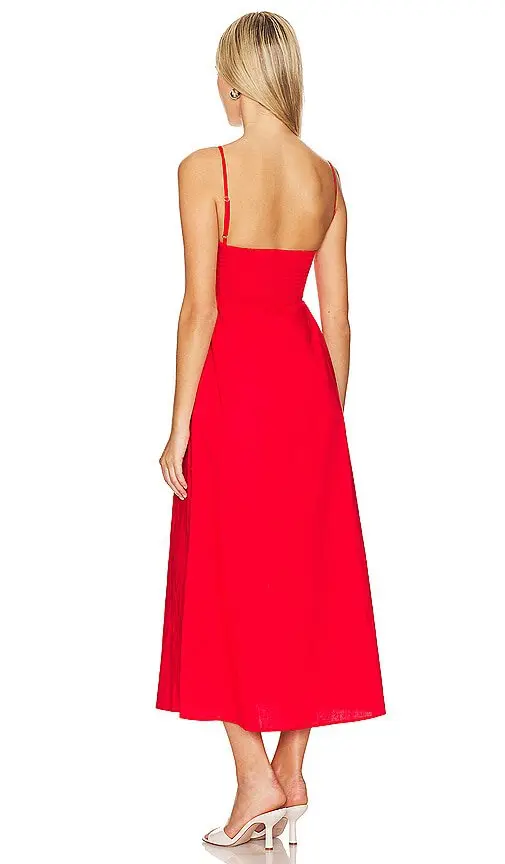 Show Me Your Mumu Allegra Midi Dress In Cherry Poplin - 30% Off |  Editorialist