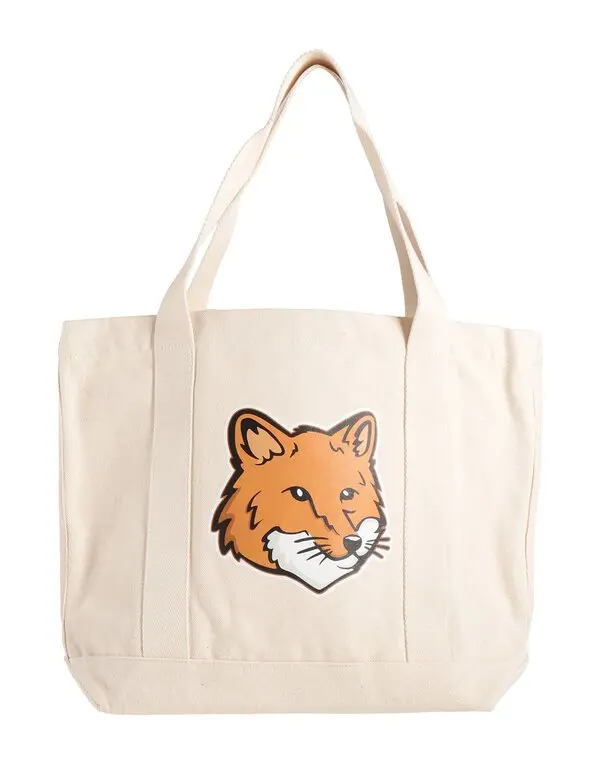 Maison Kitsuné Cotton Canvas Shopper - White