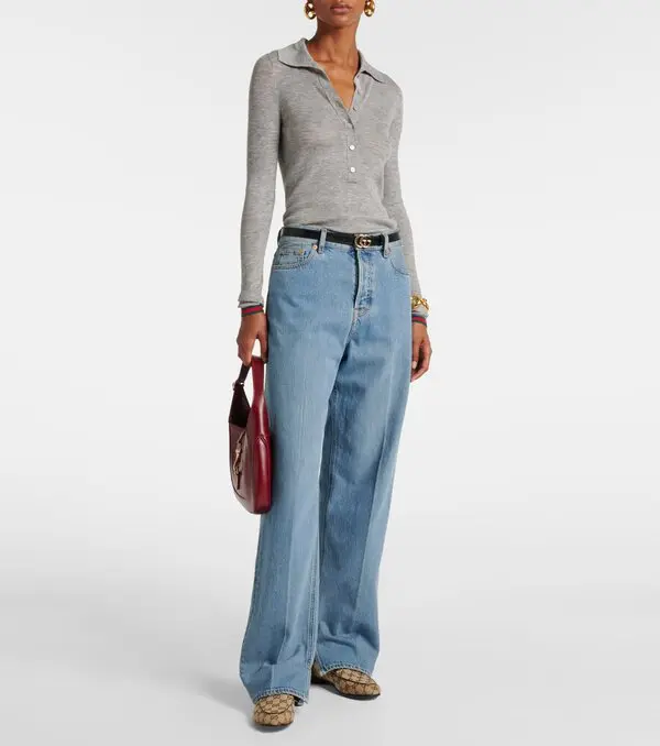 Gucci Jordaan Horsebit Gg Canvas Loafers - Neutrals