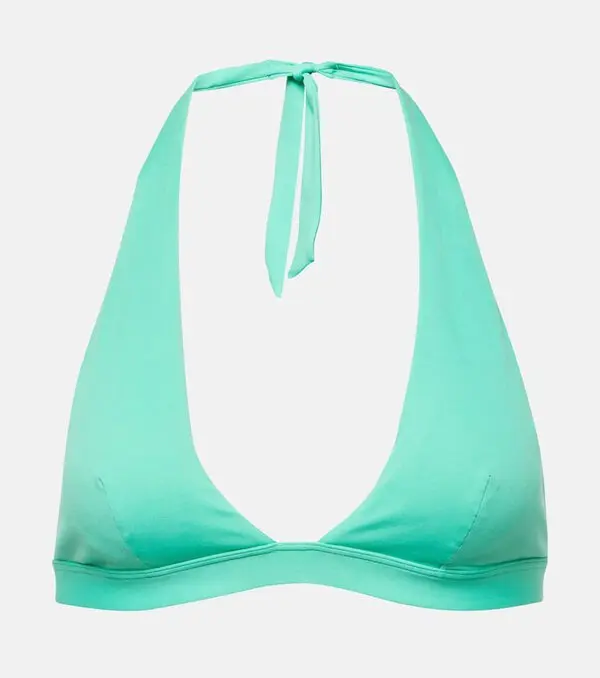 Max Mara Halterneck Bikini Top - Blue