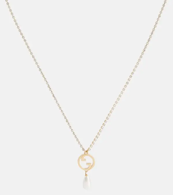 Gucci Blondie Faux Pearl Necklace - Gold