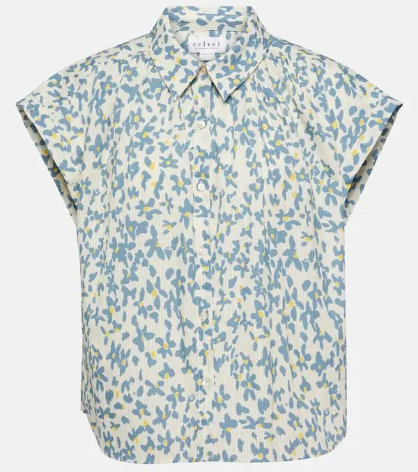 Velvet By Graham & Spencer Paulette Floral Cotton Blouse