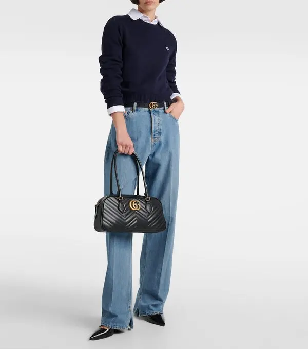 Gucci Gg Marmont Medium Leather Shoulder Bag
