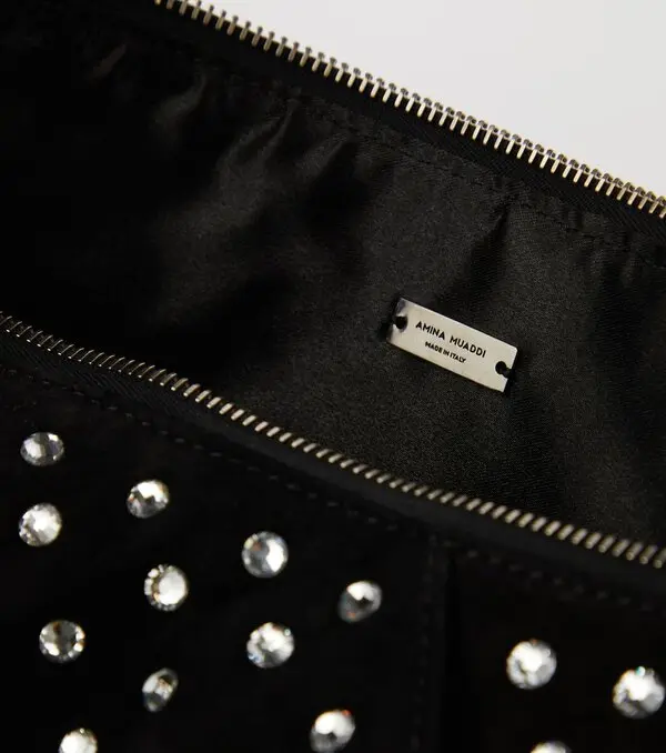 Amina Muaddi Cameron Embellished Shoulder Bag