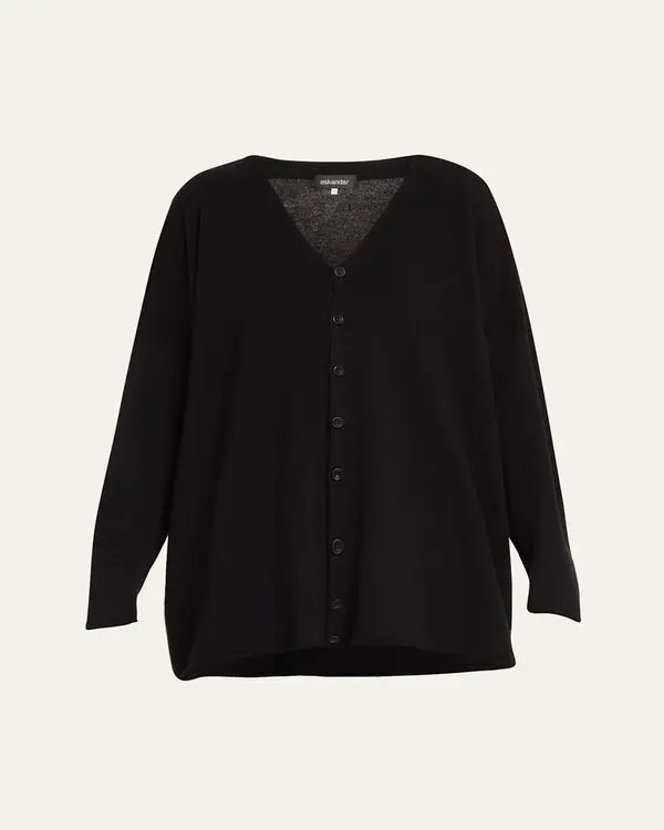 Eskandar A-line V-neck Cashmere Cardigan