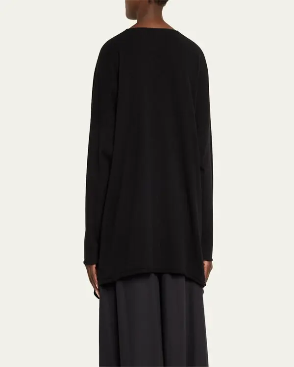 Eskandar A-line V-neck Cashmere Cardigan