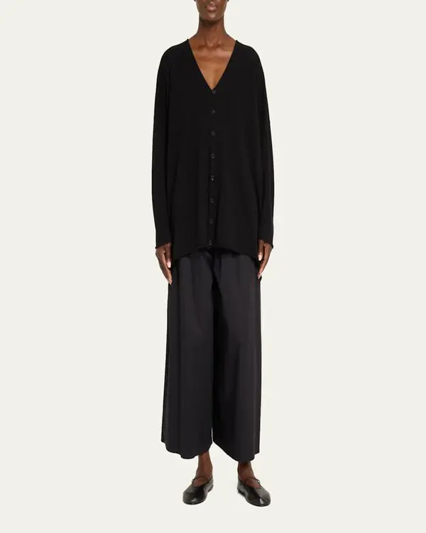 Eskandar A-line V-neck Cashmere Cardigan