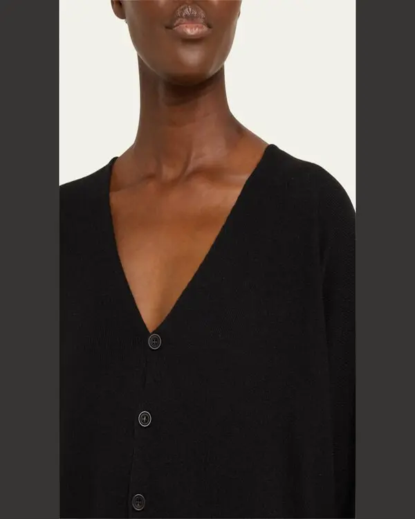 Eskandar A-line V-neck Cashmere Cardigan