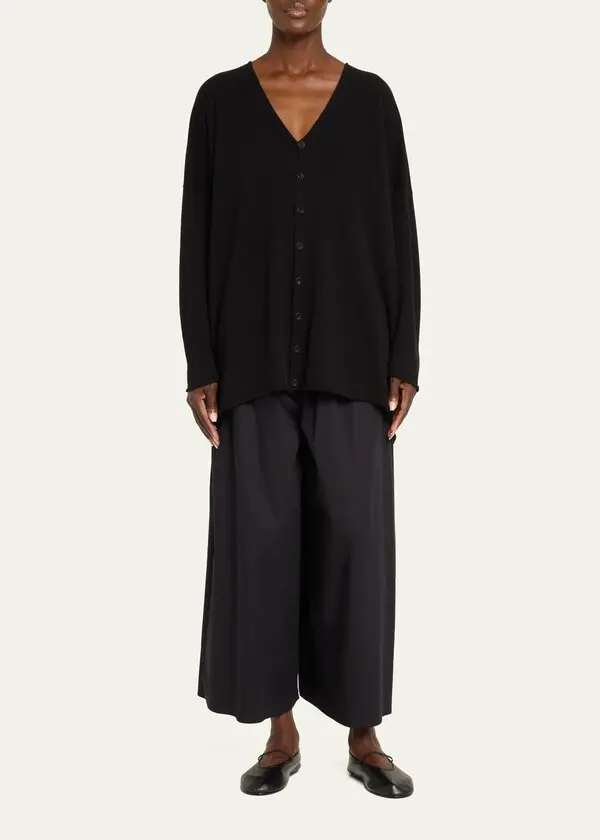 Eskandar A-line V-neck Cashmere Cardigan