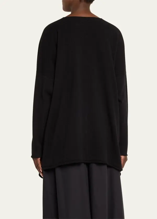 Eskandar A-line V-neck Cashmere Cardigan