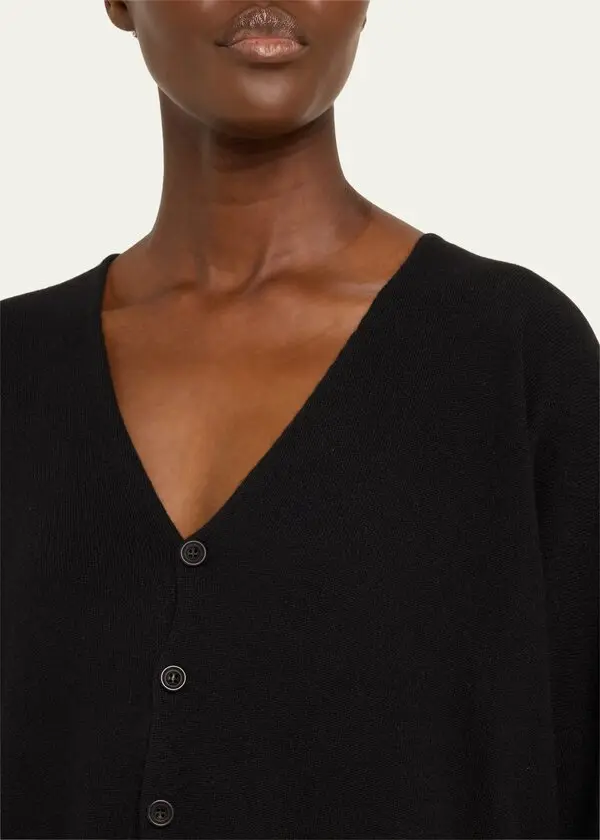 Eskandar A-line V-neck Cashmere Cardigan