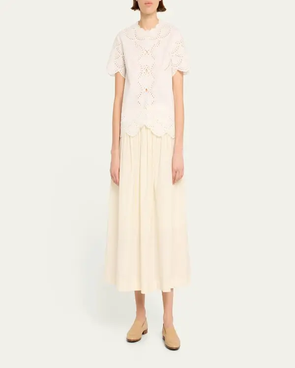 LOULOU STUDIO Artemis Pleated Maxi Skirt