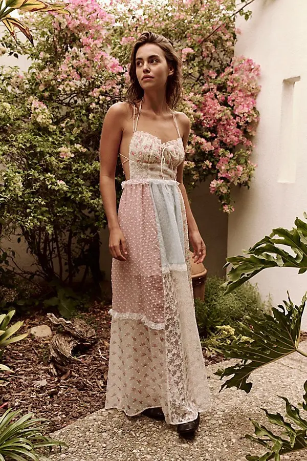 grey and white maxi dress AMARANTA MAXI DRESS White XL
