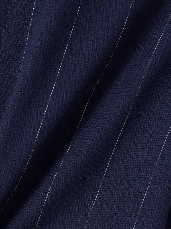 Ralph Lauren Cassidy Striped Wool-twill Pants - Navy