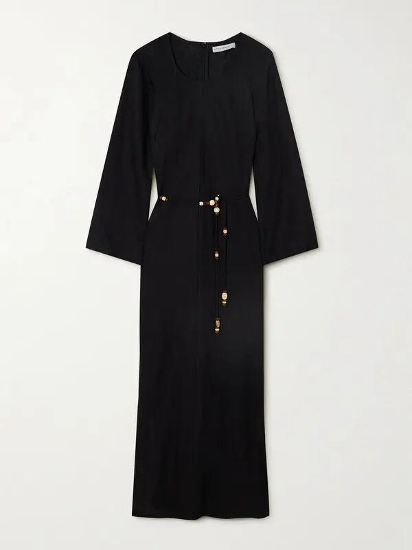 Faithfull The Brand Galea Bead-embellished Linen Maxi Dress