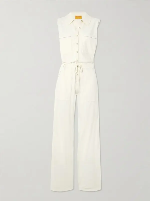 Guest In Residence Breezy Cotton-jersey Jumpsuit - Cream