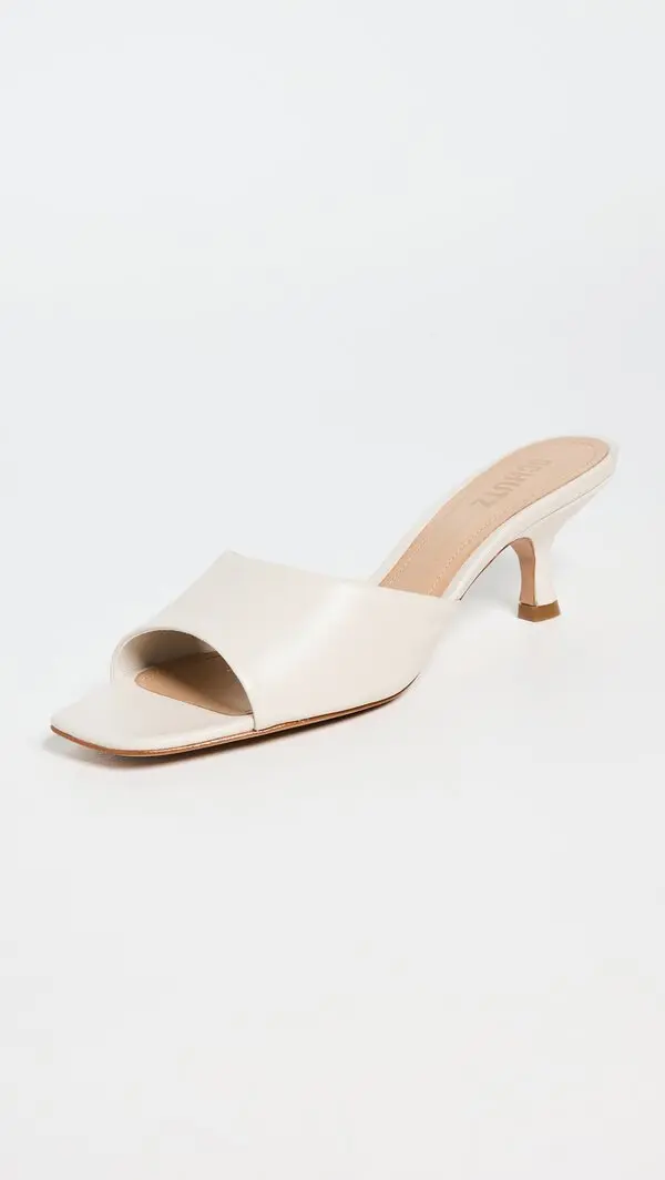 Schutz Dethalia Slide Heels - Pearl