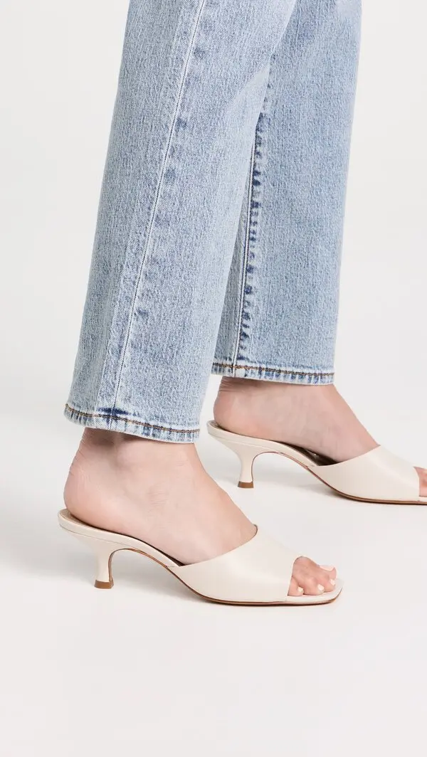 Schutz Dethalia Slide Heels - Pearl