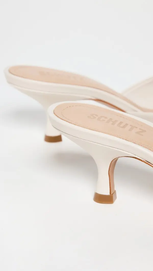 Schutz Dethalia Slide Heels - Pearl