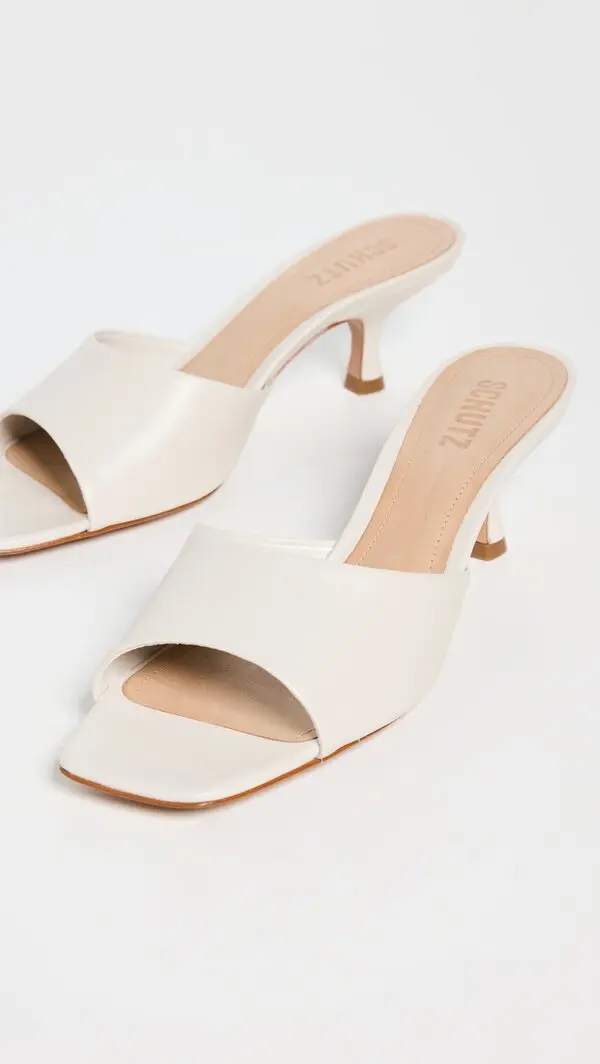 Schutz Dethalia Slide Heels - Pearl