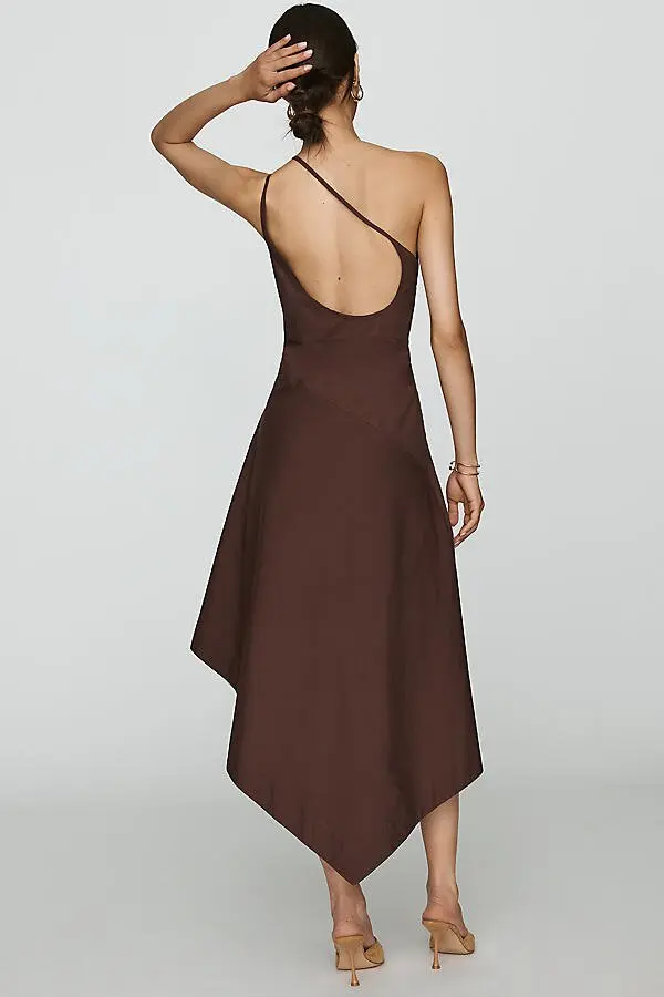 YUKIKO NORITAKE Asymmetric Floral Midi Dress