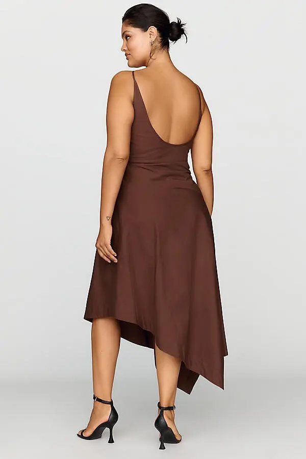YUKIKO NORITAKE Asymmetric Floral Midi Dress
