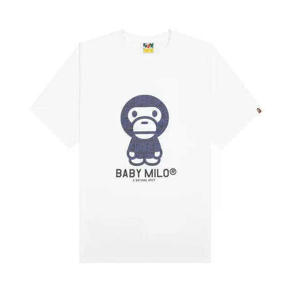 A BATHING APE Baby Milo Logo Monogram Tee