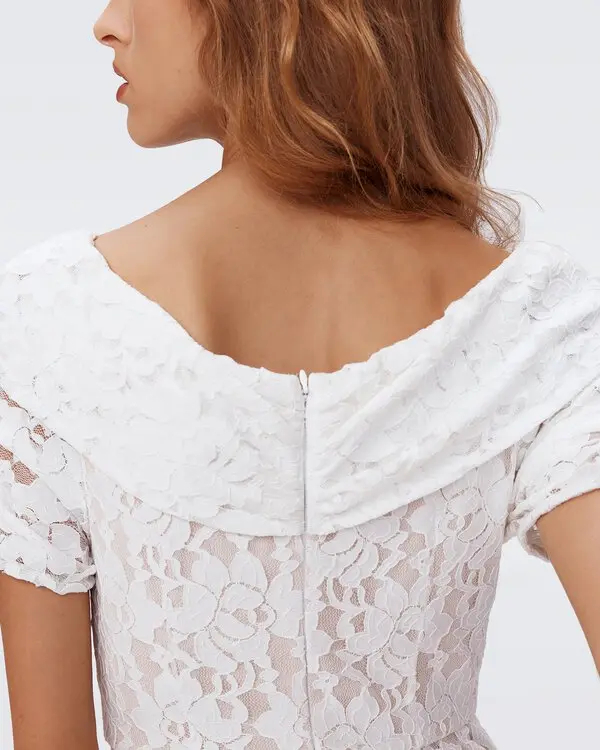 lace 3 4 length sleeve wedding dresses A-Line Wedding Dress Tea Length 3/4 Sleeve V Neck Lace Tulle Bridal Gown main image 0