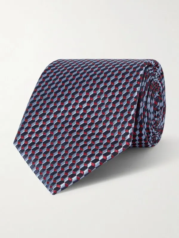 Charvet 8.5cm Silk Jacquard Neck Tie - Blue