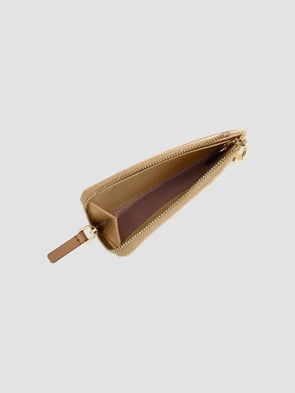 Marc Jacobs The Leather Top-zip Multi Wallet - Camel