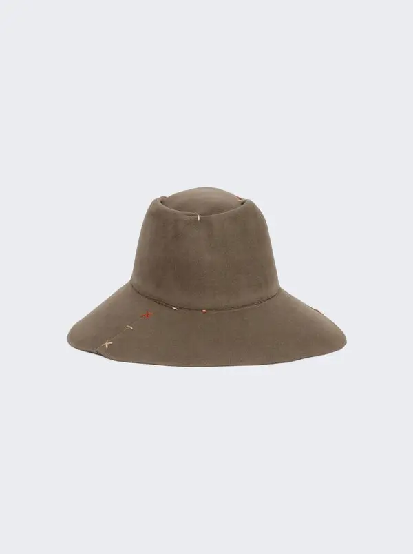 Nick Fouquet Felt Hat With Signature Stitching - Brown