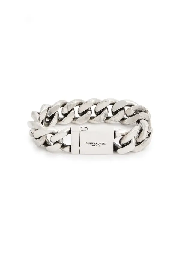 Saint Laurent Chunky Chain Bracelet - Silver