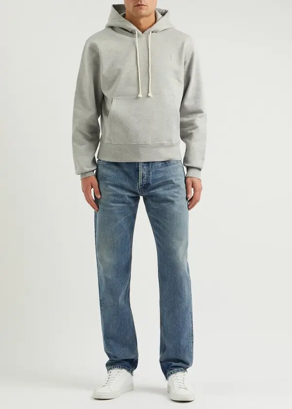 Saint Laurent Distressed Straight-leg Jeans - Blue