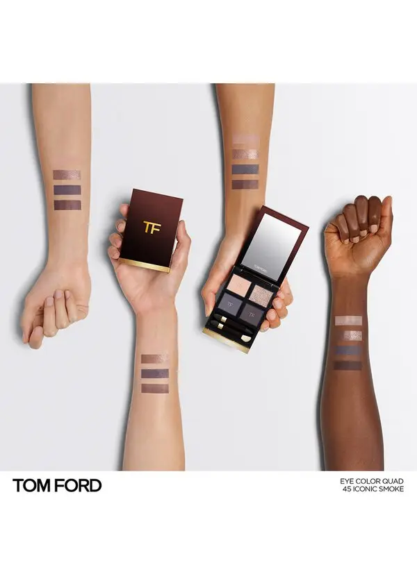 TOM FORD Eye Color Quad Crème, Iconic Smoke, Eyeshadow, Velvet-soft, Classic Smoky Eye, Purples And Browns - Ionic Smoke