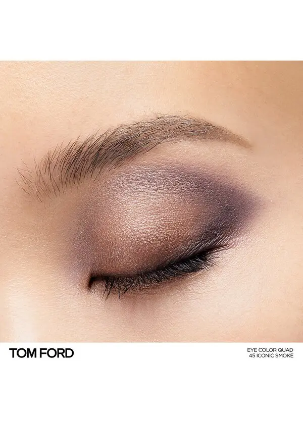 TOM FORD Eye Color Quad Crème, Iconic Smoke, Eyeshadow, Velvet-soft, Classic Smoky Eye, Purples And Browns - Ionic Smoke