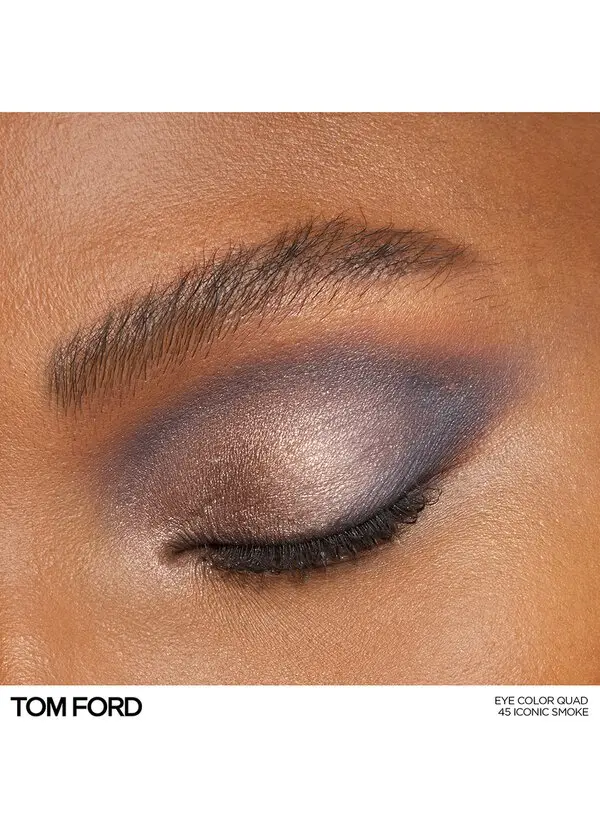 TOM FORD Eye Color Quad Crème, Iconic Smoke, Eyeshadow, Velvet-soft, Classic Smoky Eye, Purples And Browns - Ionic Smoke