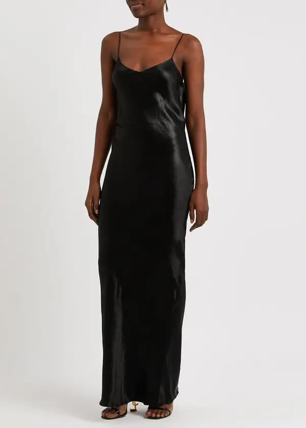 Saint Laurent Satin Maxi Dress
