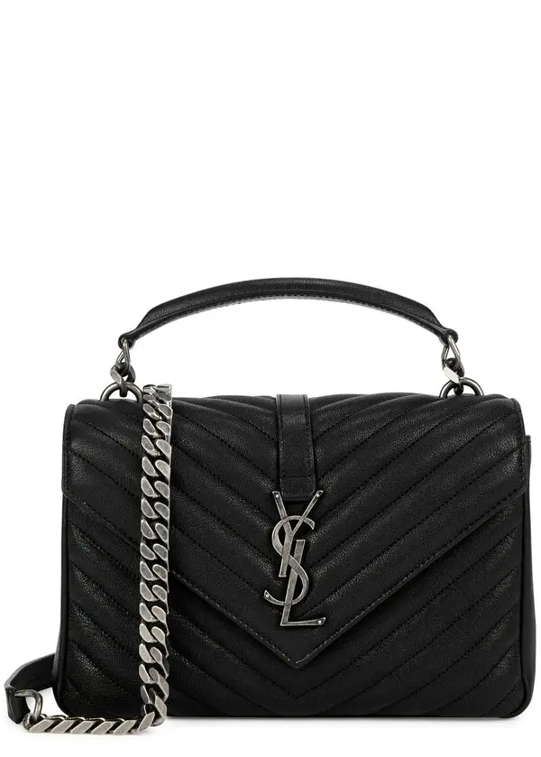 Saint Laurent College Medium Shoulder Bag - Black