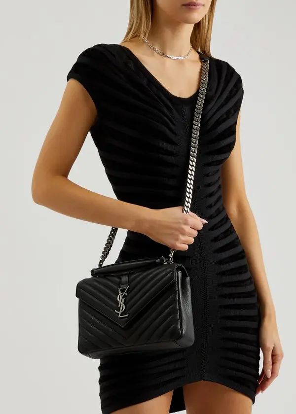 Saint Laurent College Medium Shoulder Bag - Black
