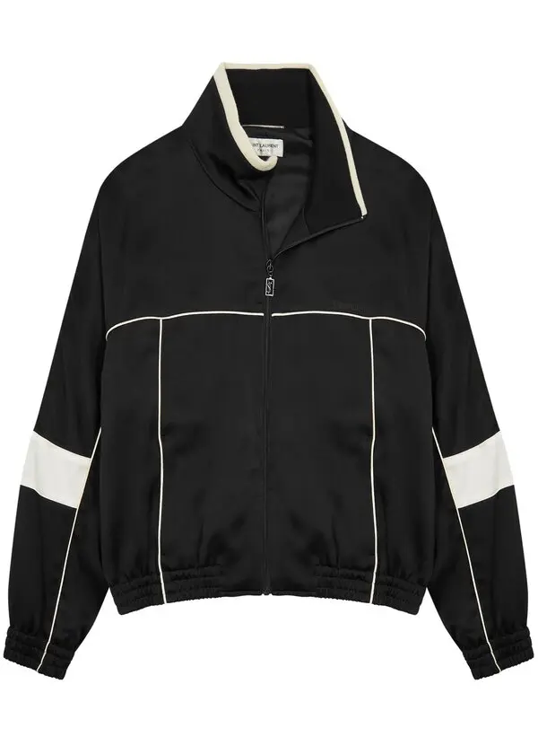 YVES SAINT LAURENT ヘリンボーン柄 ジップジャケット ブルゾン YSL Yves Saint Laurent クラシックショートジャケット イヴ サン