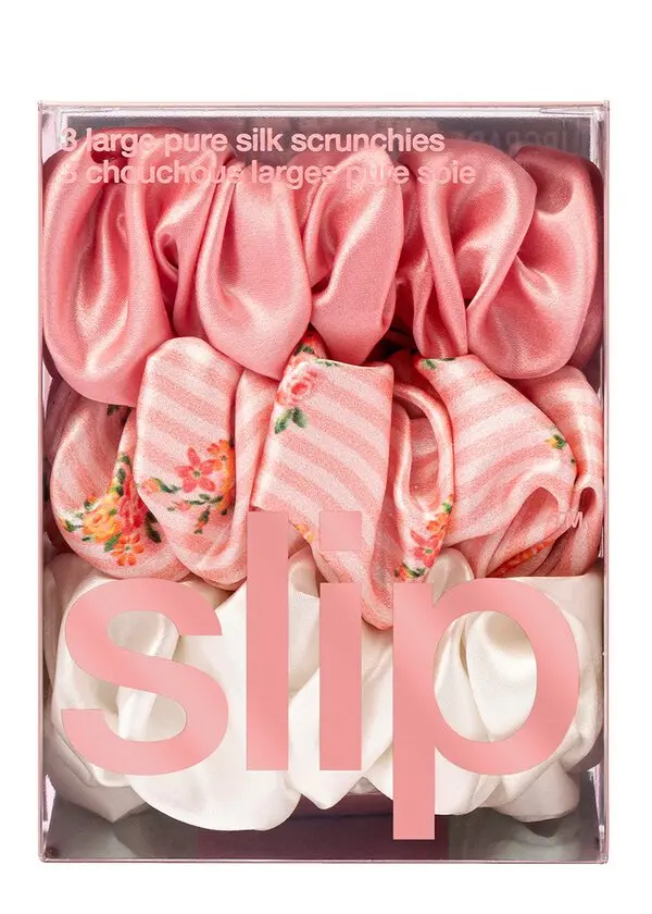 Slip Pure Silk Large Scrunchies - Petal